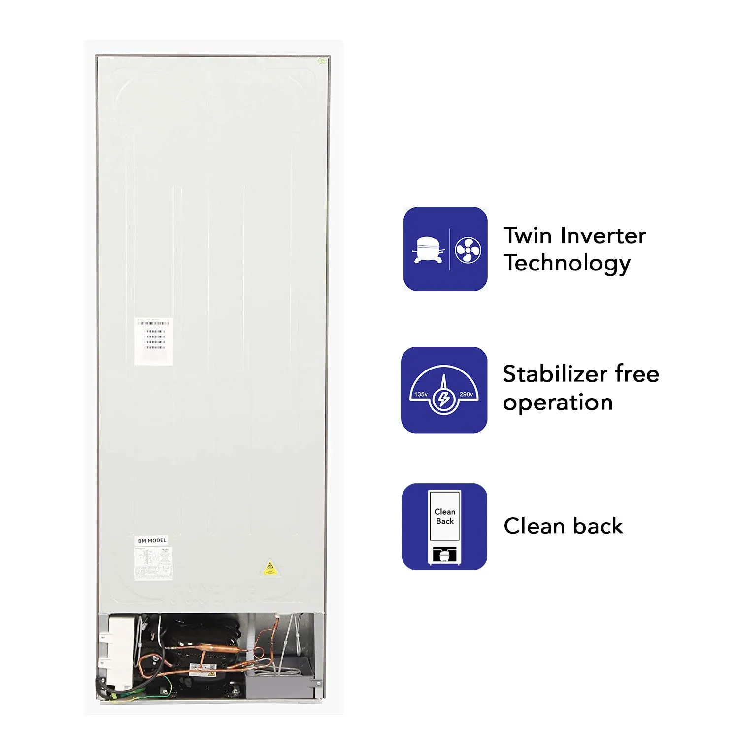 Haier 276 Litres 3 Star Frost Free Inverter Double Door Refrigerator ...